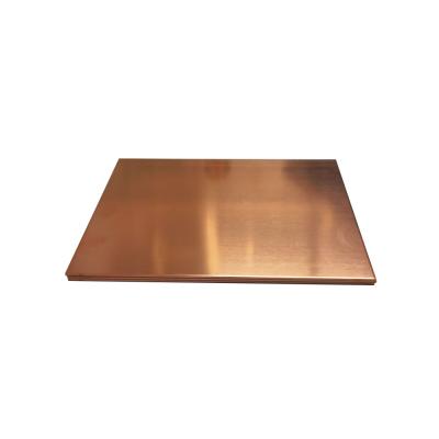 China Alta pureza 99,99% Vermelho C10100 C12500 T1 T2 Chapa de cobre Placa de 2 mm Espessura personalizada à venda