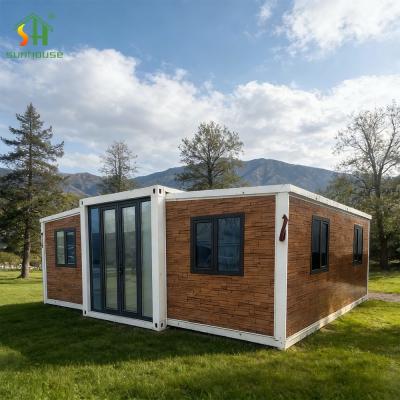 China Flexible Living Container House Modular 30ft Expandable Container Home With 56 Sqm Expanded Area for sale