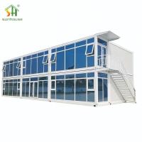 China Double Wing Expandable Roof Tiny House Flat Top Expandable Tiny Homes Quick Deploy for sale