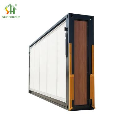 China Two Bedroom Prefabricated House 20FT Small Expandable Homes Double Wing for sale