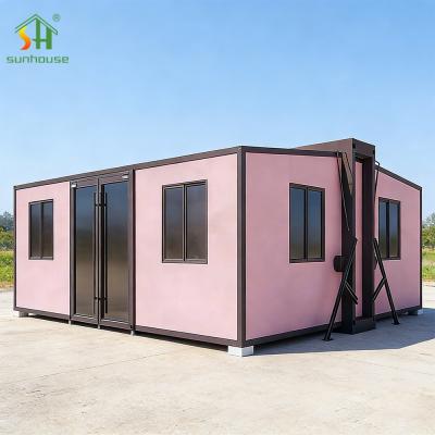 China 700 Mini Double Wing Expandable Container House Mobile Prefab Office & Living Unit for sale