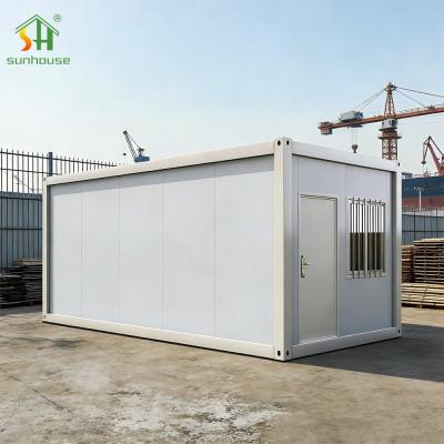 China Quick Deploy Flat Pack Container House Prefabricated With Insulated Wall / Roof Panels for sale