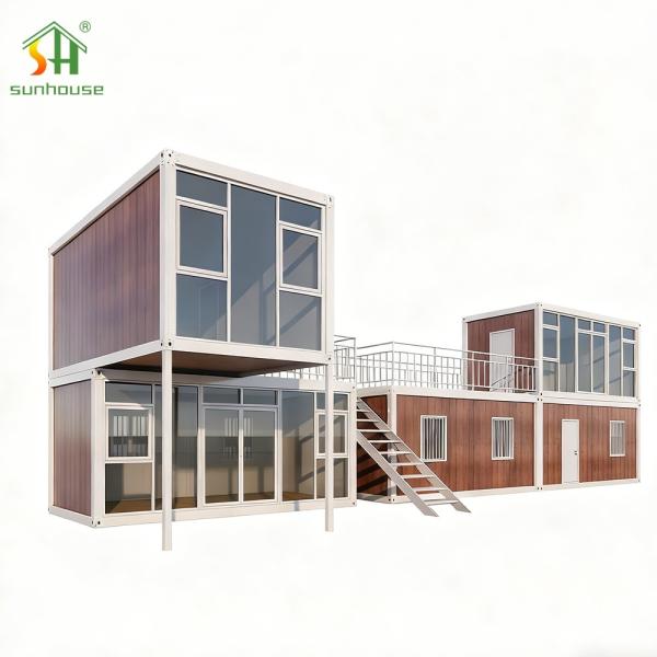 Quality Modular Container Villa with Reinforced Galvanized Steel Frame and Customizable Layout Featuring High-Performance Insulated Wall Panels for sale