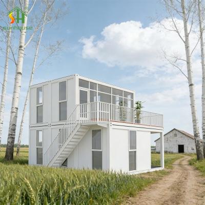 China Heavy Duty Galvanized Steel Frame Modular House Factory Two Storey Container Modern Home for sale