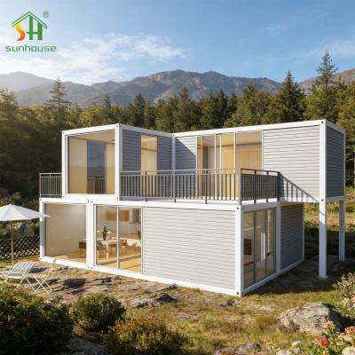 China Size Customized Modular Container House 20FT 40FT 2 Storey Container Home for sale