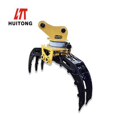 China 8Ton Excavator Manual Grapple With Double Cylinder Hot Sale Excavator Attachment With High Standard Quality Control for sale