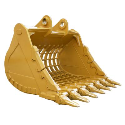Cina Heavy Duty Excavator Skeleton Bucket Yellow/Black Q355B NM400/450/500 Hardox450/500/550 2.8 Cubic Meter in vendita