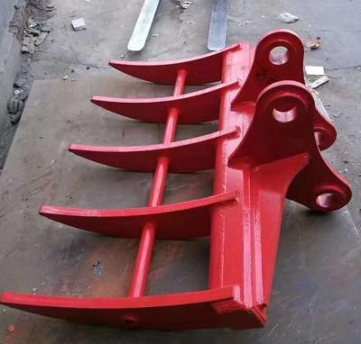 China HUITONG  Mini Excavator Ripper Rake Digging Attachment Land Clearing Rake Bucket for sale