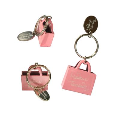 China 3D zinc alloy bag keychain for sale