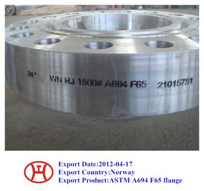China ASTM A694 F70 F65 F60 F52 F46 F42 WN SO Blind flange forging disc ring for sale