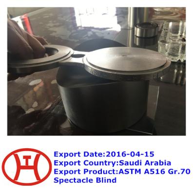 China ASTM A516 GR.70 spectacle blind WN SO SW blind flange forging disc ring for sale