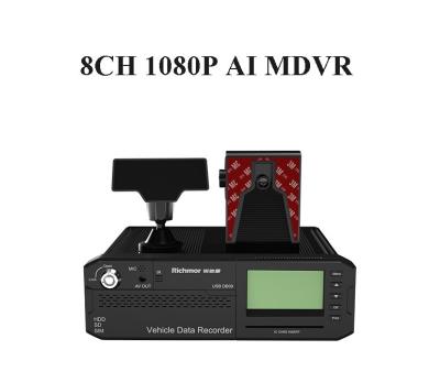 Cina 8CH 1080P Funzione AI DVR mobile per autobus camion furgone rimorchio Richmor 8-36V alimentazione in vendita