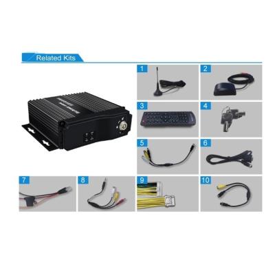China Alta definición 4CH AHD Tarjeta SD Grabación 4G GPS WIFI Coche Caja Negra Vehículo DVR móvil en venta