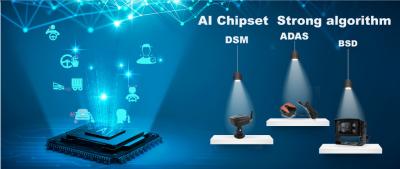 Cina 2.5W Consumo di energia Richmor Mobile DVR Avvertimento di collisione ADAS DSM Dashcam per automobili AGCO in vendita