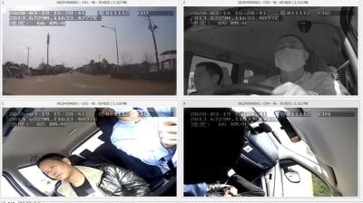 Cina AI H.265 4-in-1 Driver mobile DVR ADAS di stanchezza e 2X256GB SD Card 2xTF CARD Storage in vendita
