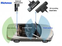 China Windshield Dashcam Powerful AI Processor DMS Driving Behavior Analysis Is Optional for sale