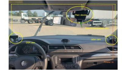 Cina DSM ADAS Camera 4G WIFI GPS Car Black Box Per Veicolo Truck Bus Invertire Dashcam in vendita