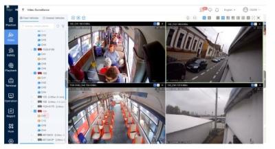 Cina Uscita di allarme 2ch 2 X CAN 2 X RS232 1 X RS485 Interface Bus Passenger Counter Con 8ch AI DVR in vendita
