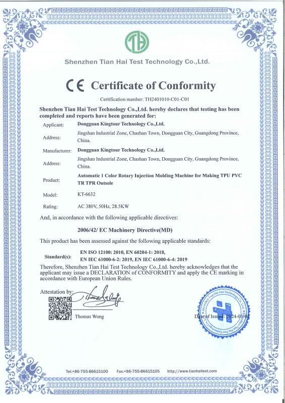 CE - Dongguan Kingtour Technology Co., Ltd.