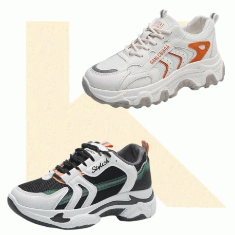 Animation showing sports shoe production process