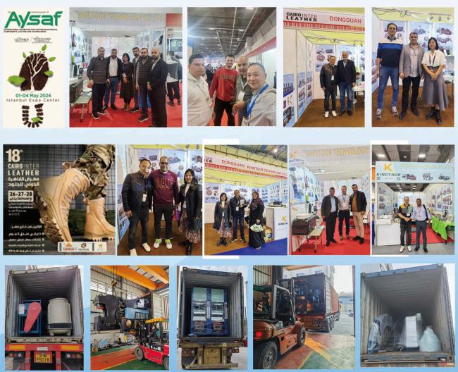 Machine exhibition display and container loading demonstration