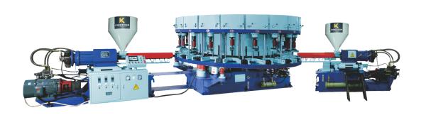 Quality 2 Color Direct Injection Sports Shoe Making Machine DIP Shoe Making Machines for sale