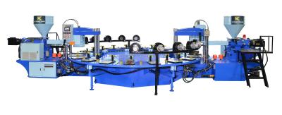 China Automatic Rotary Shoe Sole Making Machine 1 Color / 2 Color Sole Machine for sale