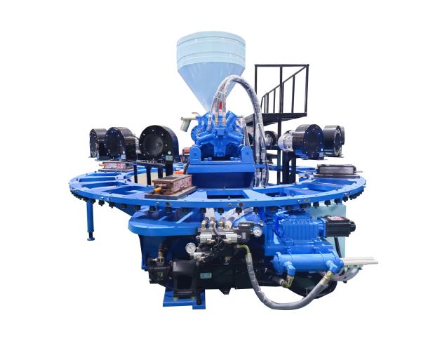 Quality 1 Color Slipper Moulding Machine Rotary PVC Chappal Making Machine 380V / 220V for sale