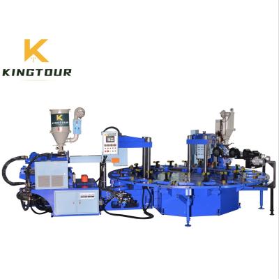 China 380V / 220V Sole Moulding Machine Rotary Two Color TPR Sole Making Machine for sale