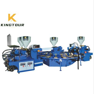 China Rotary Shoe Sole Making Machine Four Color PVC / TPR Sole Making Machine for sale