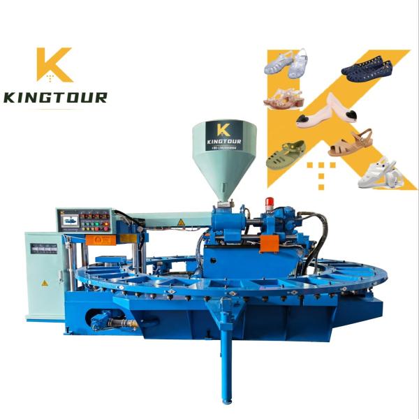 Quality 22500W PVC Injection Molding Shoe Machine 24 Station Plastic Slipper Making Machine KT-618 for sale