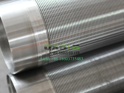 China 8 inch AISI 304/304L/316L water well wedge wire cylindrical screens for sale