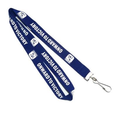 China Customizable Blue School Name Badge Key Chain Neck Strap 2.5cm Wide for sale