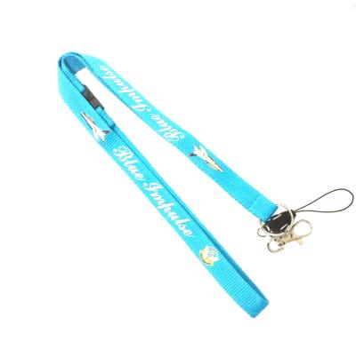 China Custom CMYK Polyester Silk Screen Lanyards with Mobile Phone String 90cm for sale