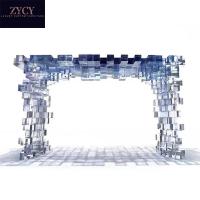 China Gradient Acrylic Square Corner Table Modern Entryway Furniture Customized Designer Creative for sale