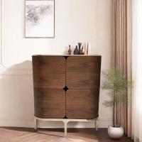 China Large Capacity Solid Wood Side Cabinet Italian High End Living Room Storage Function for sale