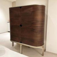 China Large Capacity Solid Wood Side Cabinet Italian High End Living Room Storage Function for sale