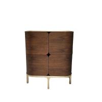 China Large Capacity Solid Wood Side Cabinet Italian High End Living Room Storage Function for sale