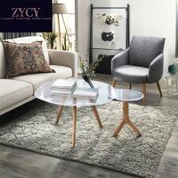China Creative Solid Wood Acrylic Coffee Table Wabi Sabi Movable Desk Design for sale