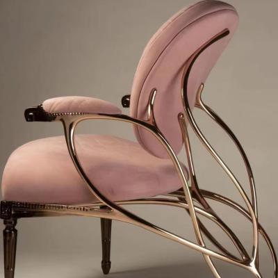 China Copper Wire Velvet Makeup Chair Customized Modern Comfortable for Living Room for sale