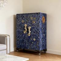 China Vintage Light Luxury Solid Wood Storage Cabinet Multi Purpose Entry Design for sale