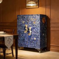 China Vintage Light Luxury Solid Wood Storage Cabinet Multi Purpose Entry Design for sale