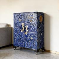 China Vintage Light Luxury Solid Wood Storage Cabinet Multi Purpose Entry Design for sale