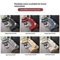 China Large U Shaped Sofa Set Modern Minimalist Microfiber Leather Inductive Light for sale