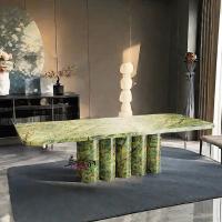China Rectangular Marble Dining Table Creative Designer Modern High End for Hotel Villa Restaurant for sale