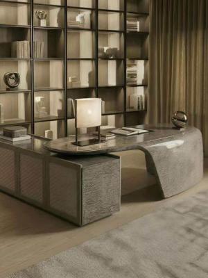 China Light Luxury High End Office Desk Chair Set Designer Italian Minimalist Computer Table for sale