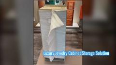 Luxury Leather Jewelry Cabinet for Modern Homes