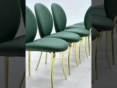 Luxury Leather Dining Chairs with Elegant Lion Head Design