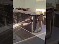 Modern Black Marble Cashier Desk Luxury Office Furniture