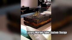 Luxury Italian Marble Coffee Table Custom Living Room Decor